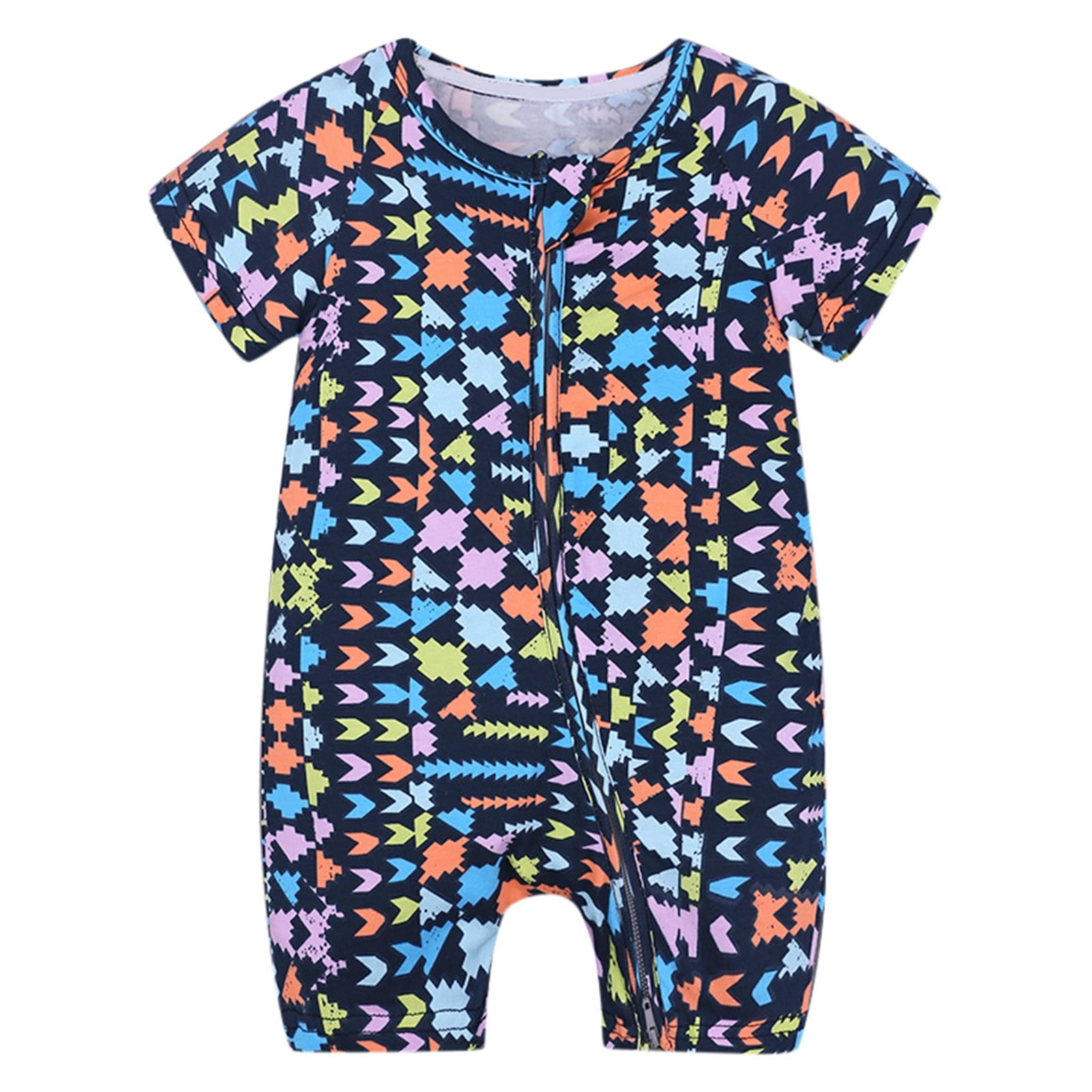 Cute Baby Boy Outfits Cartoon Dinosaur Prints Zipper Footless Pajamas ...