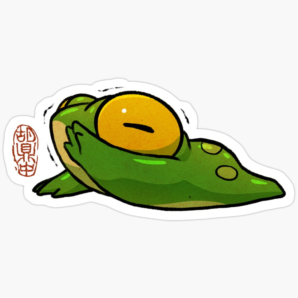 Cute Baby Chibi Frog Artwork Asian Style Stickerphone Decal Water ...