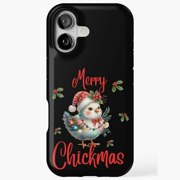 Cute Baby Chicken Merry Chickmas Phone Case with iPhone 17 to 11 Pro ...