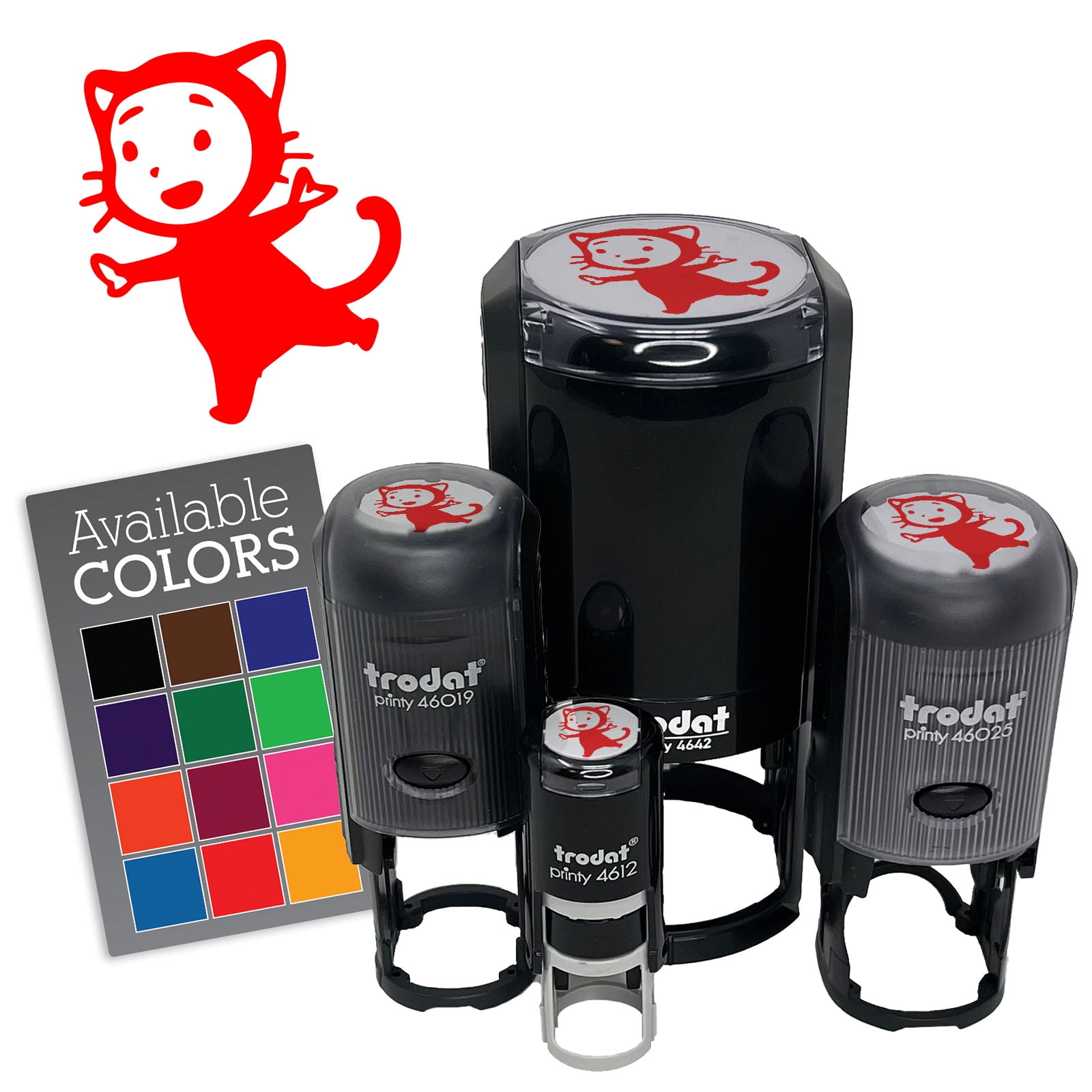 Cute Baby Child in Cat Costume Halloween Self-Inking Rubber Stamp for ...