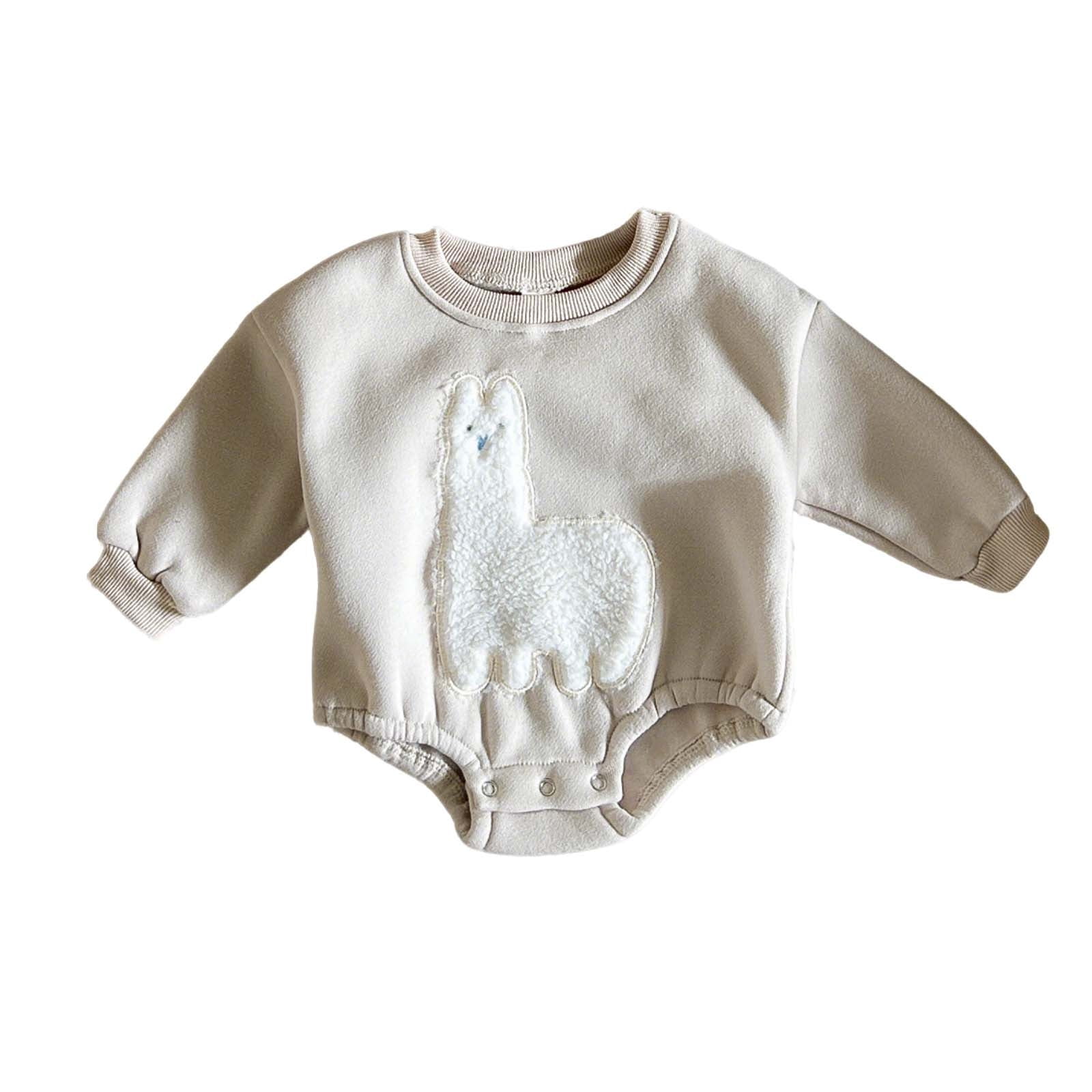 Cute Baby Clothes Bubble Romper Baby Boy Animal Print Long Sleeve ...