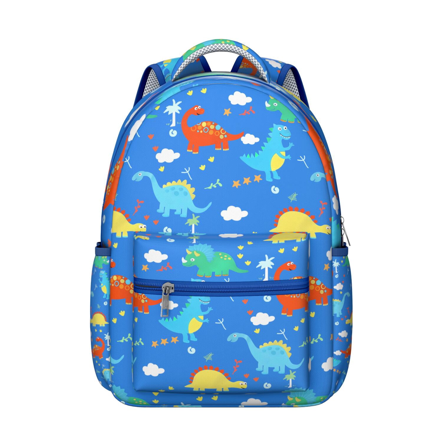 Cute Baby Dinosaur Backpack for Student Cartoon Dino Pattern Watercolor ...
