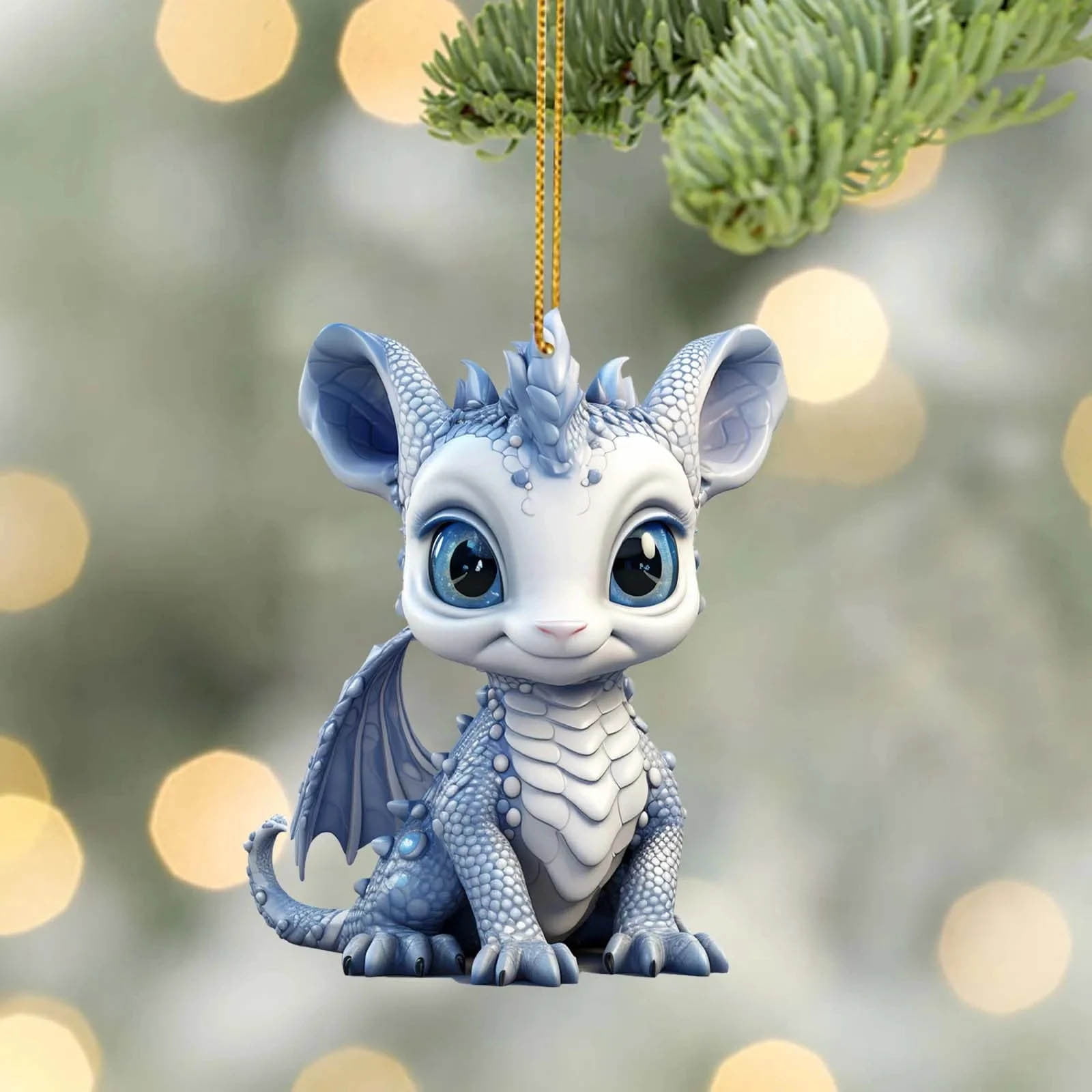 Cute Baby Dragon Hanging Ornament,Snow Dragon Christmas Tree Hanging ...