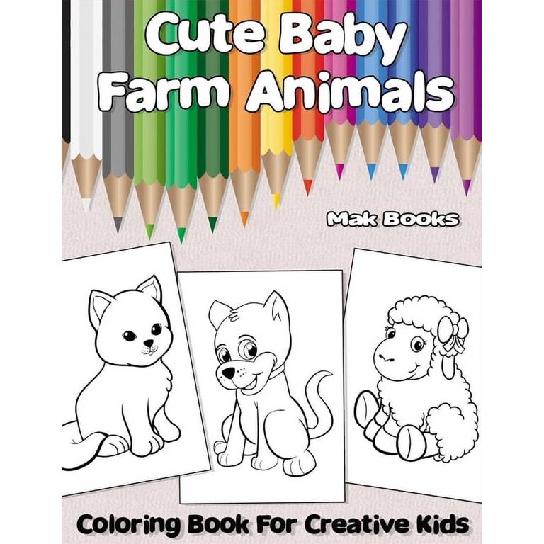 baby farm animals coloring book