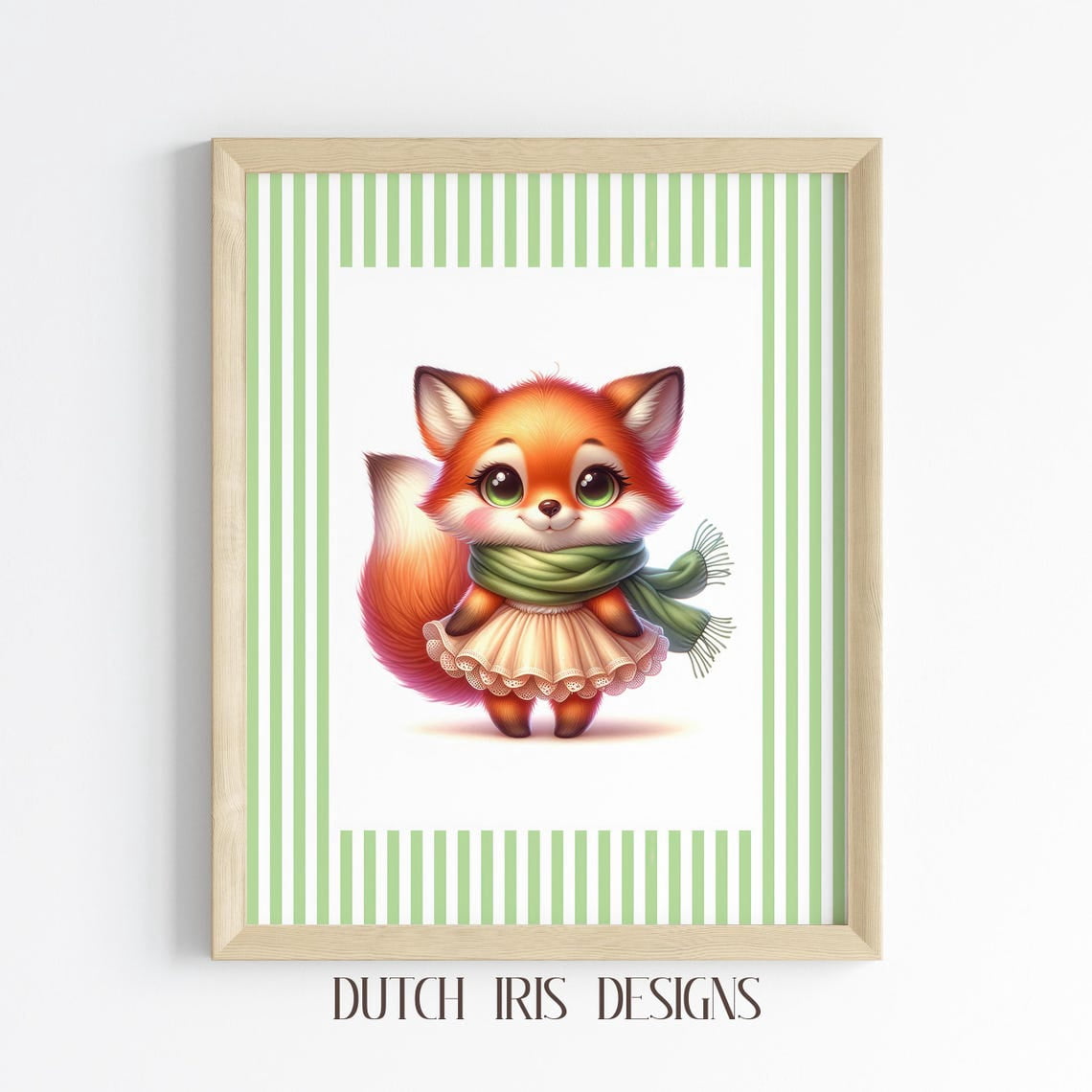 Cute Baby Fox Ballerina In Pastel Tones, Playful Nursery Wall Art ...