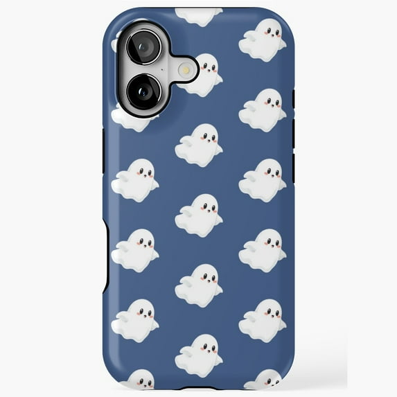 Cute Baby Ghost Minimal Cartoon Graphic iPhone Case 17 16 15 14 13 12 ...