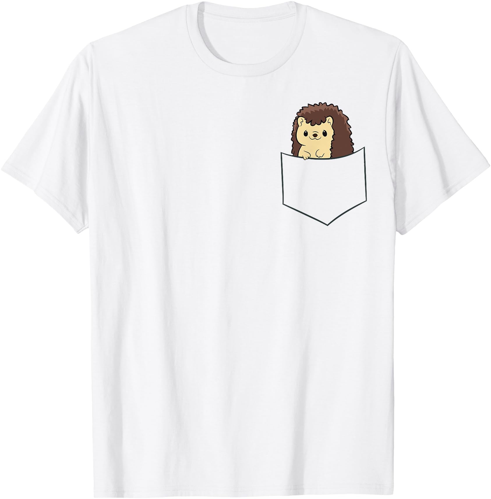 Cute Baby Hedgehog in The Fake Pocket Graphic Hedgehogs Unisex T-Shirt ...
