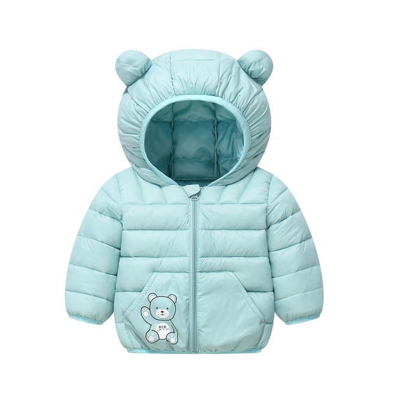 Cute Baby Jacket with Bear Print Lightweight Infant Toddler Girls ...