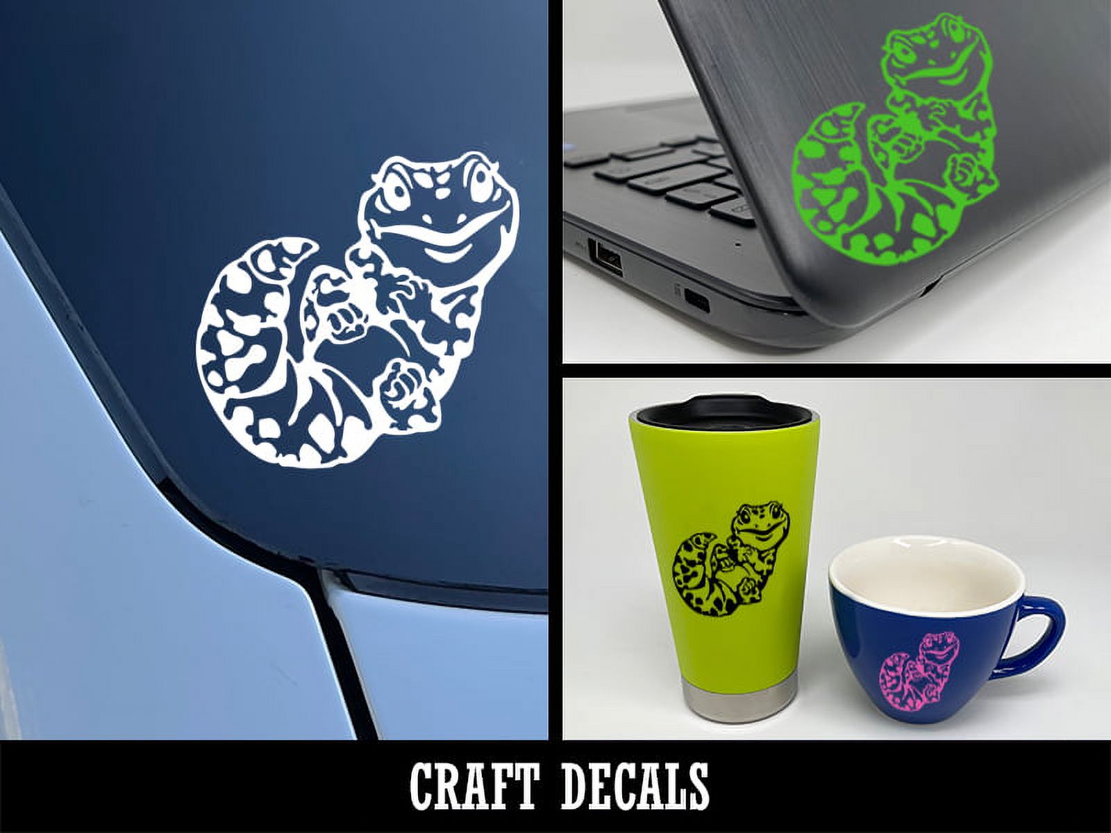 Cute Baby Leopard Gecko Lizard with Spots Craft Vinyl Indoor Outdoor ...