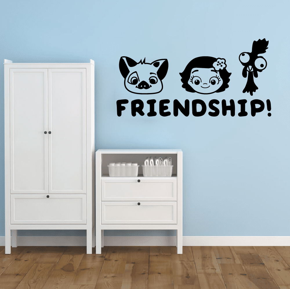 Cute Baby Moana Pua Pig Hei Hei Face Best Friends Disney Princess Vinyl ...