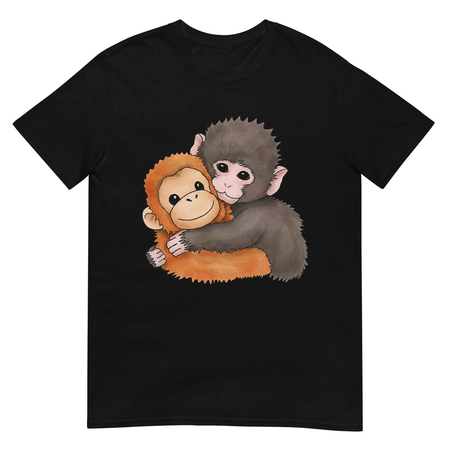 Cute Baby Monkey Named Punch Plush Hugging Graphic Tee Shirt Apparel ...