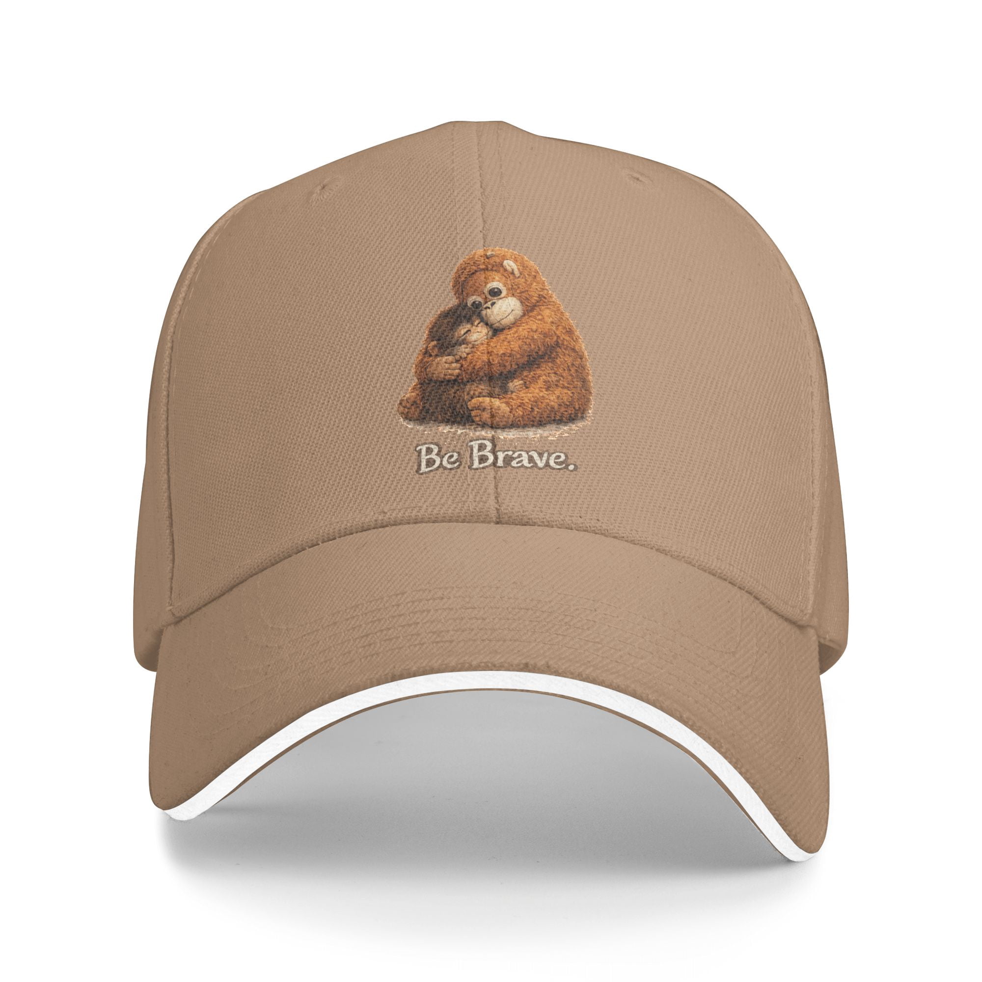 Cute Baby Monkey Punch With His Orangutan Stuffed Toy Sun Baseball Cap ...