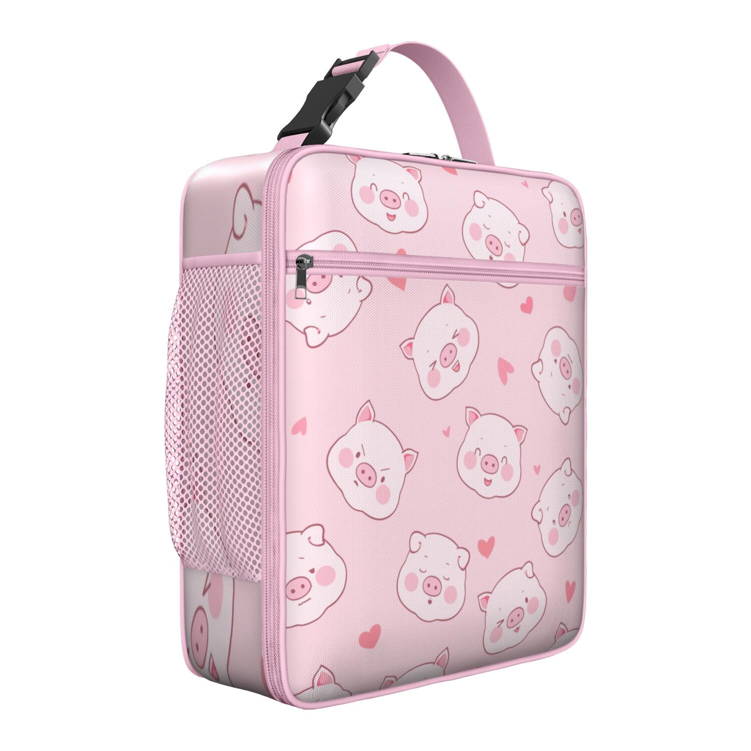 Cute Baby Pig Lunch Box Bag, Minimalist Drawing Style with Aesthetic ...