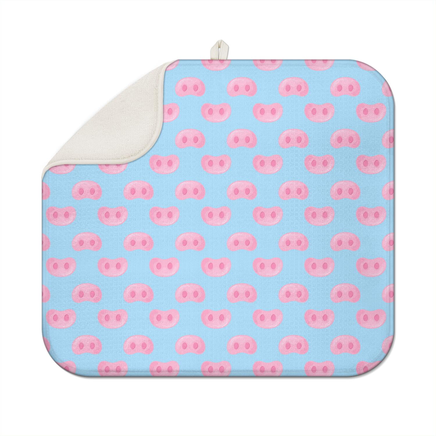 Cute Baby Pig Pattern Drying Mat - Absorbent Foldable Dish Mat, Farm ...
