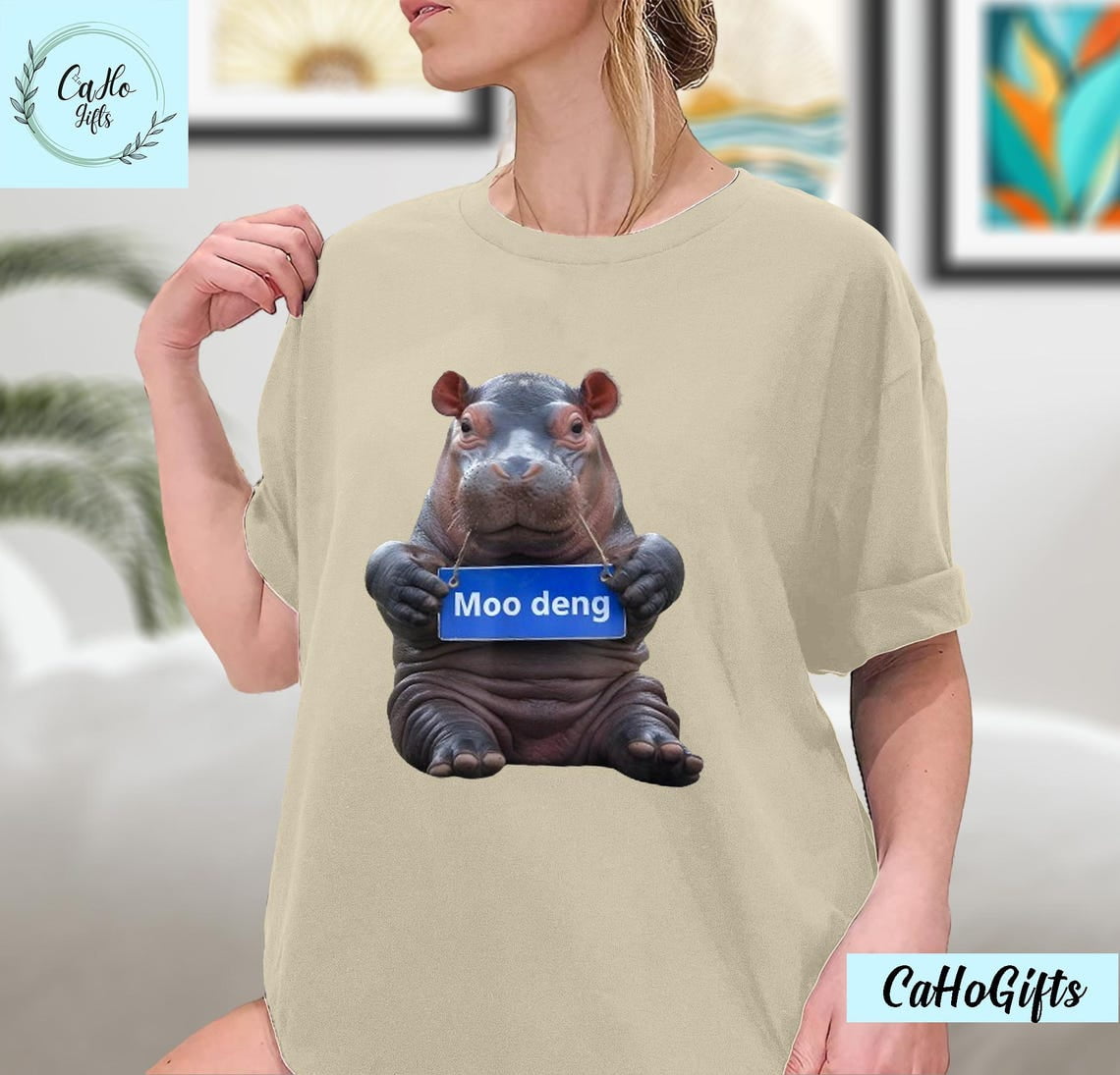 Cute Baby Pygmy Hippo Moo Deng T-Shirt, Moo Deng Bouncy Pig In Thai ... Cute Baby Pygmy Hippo Moo Deng T-Shirt, Moo Deng Bouncy Pig In Thai ...