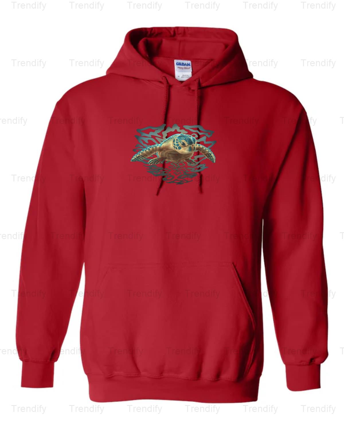 Cute Baby Sea Turtle Ocean Animal Aesthetic Graphic Hoodie M3080836, Up ...