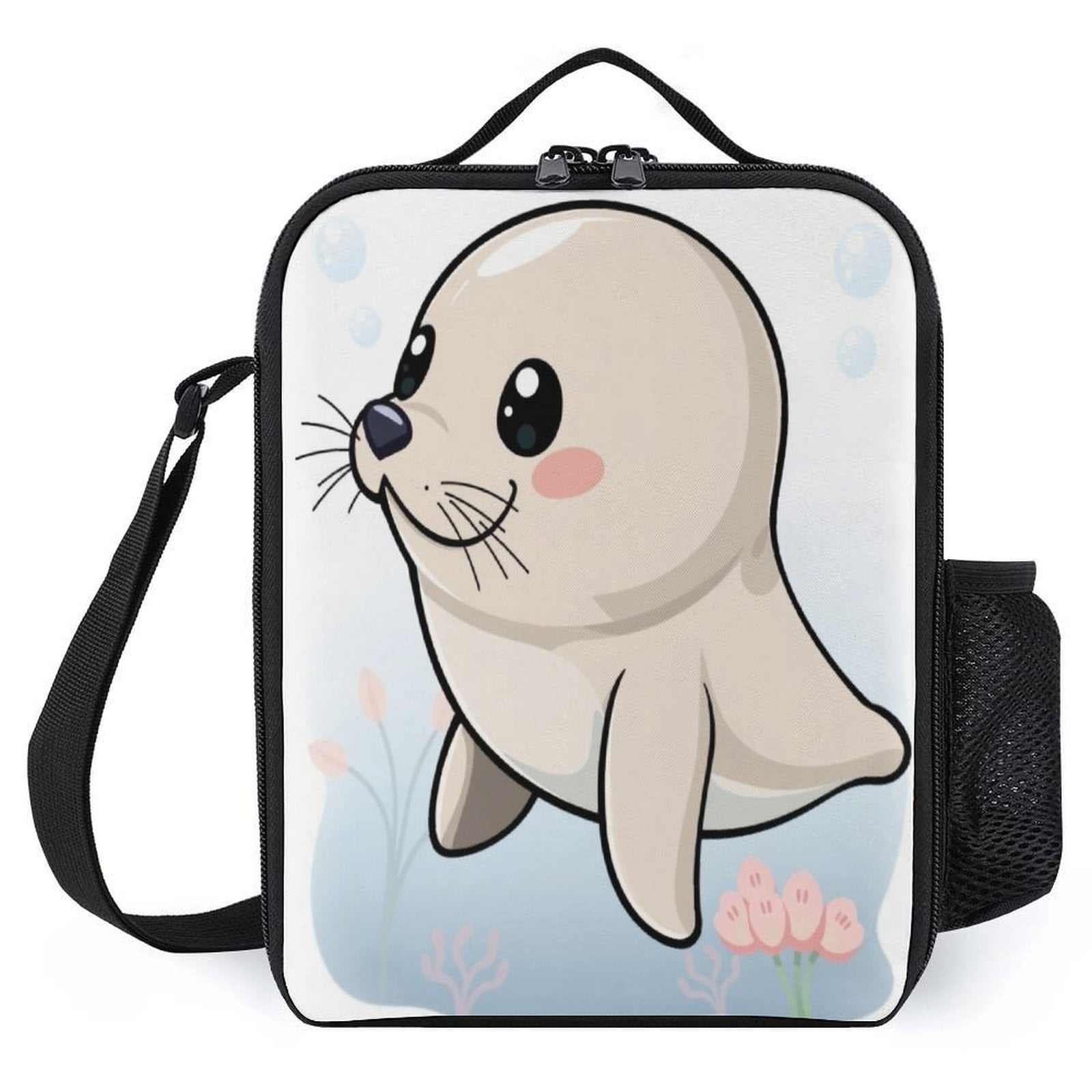 Cute Baby Seal Lunch Box for Women Portable Lunch Bag Reusable Cooler ...