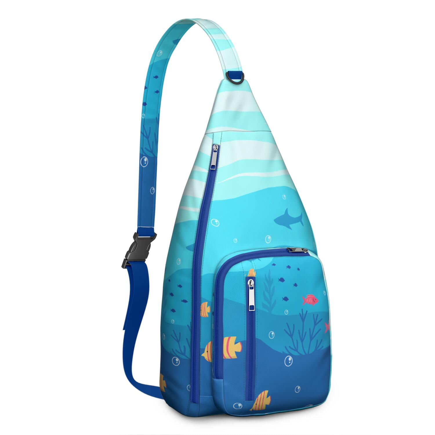 Cute Baby Shark Shoulder Bag - Family of Sharks Cartoon Pattern ...