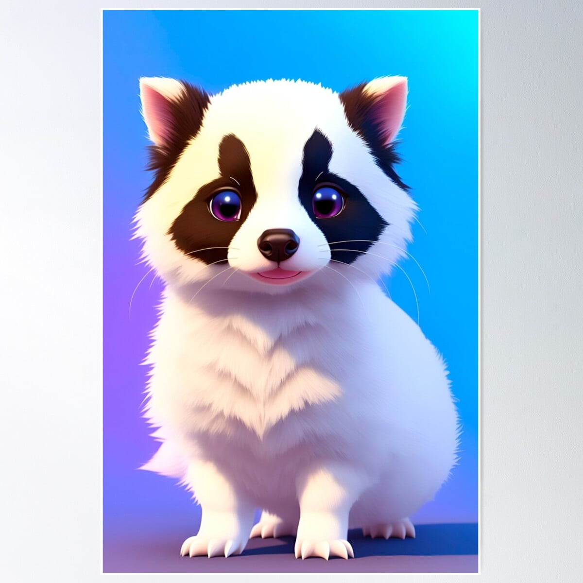 Cute Baby Skunk Cartoon | Nursery Babyroom Animal Illustration ...