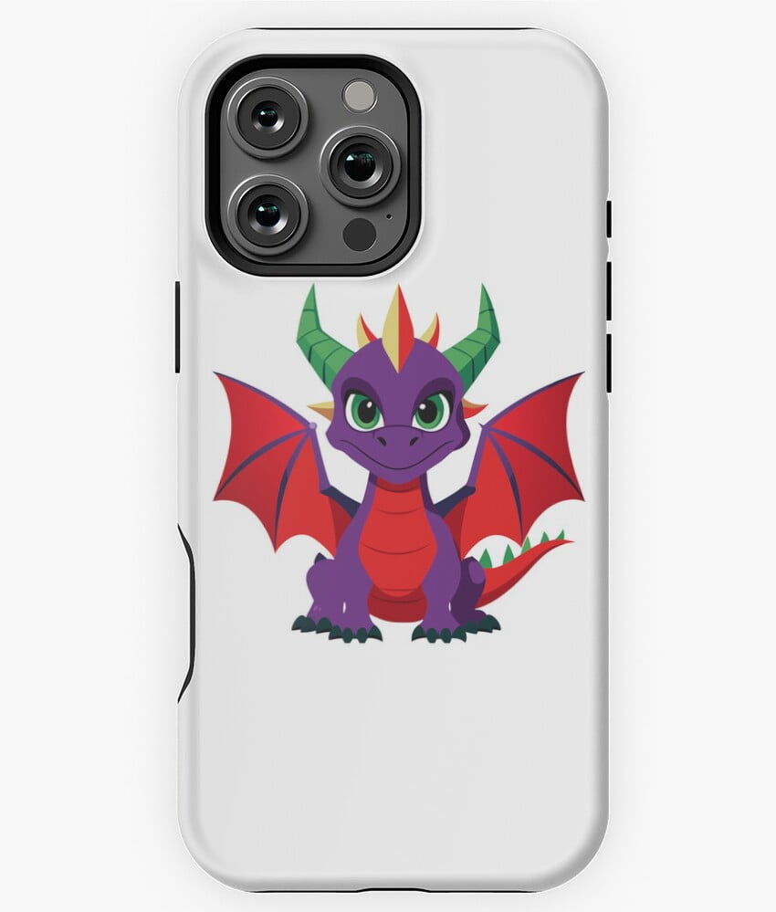 Cute Baby Spyro The Dragon Fan Art Phone Case for iPhone 16 15 14 13 12 ...
