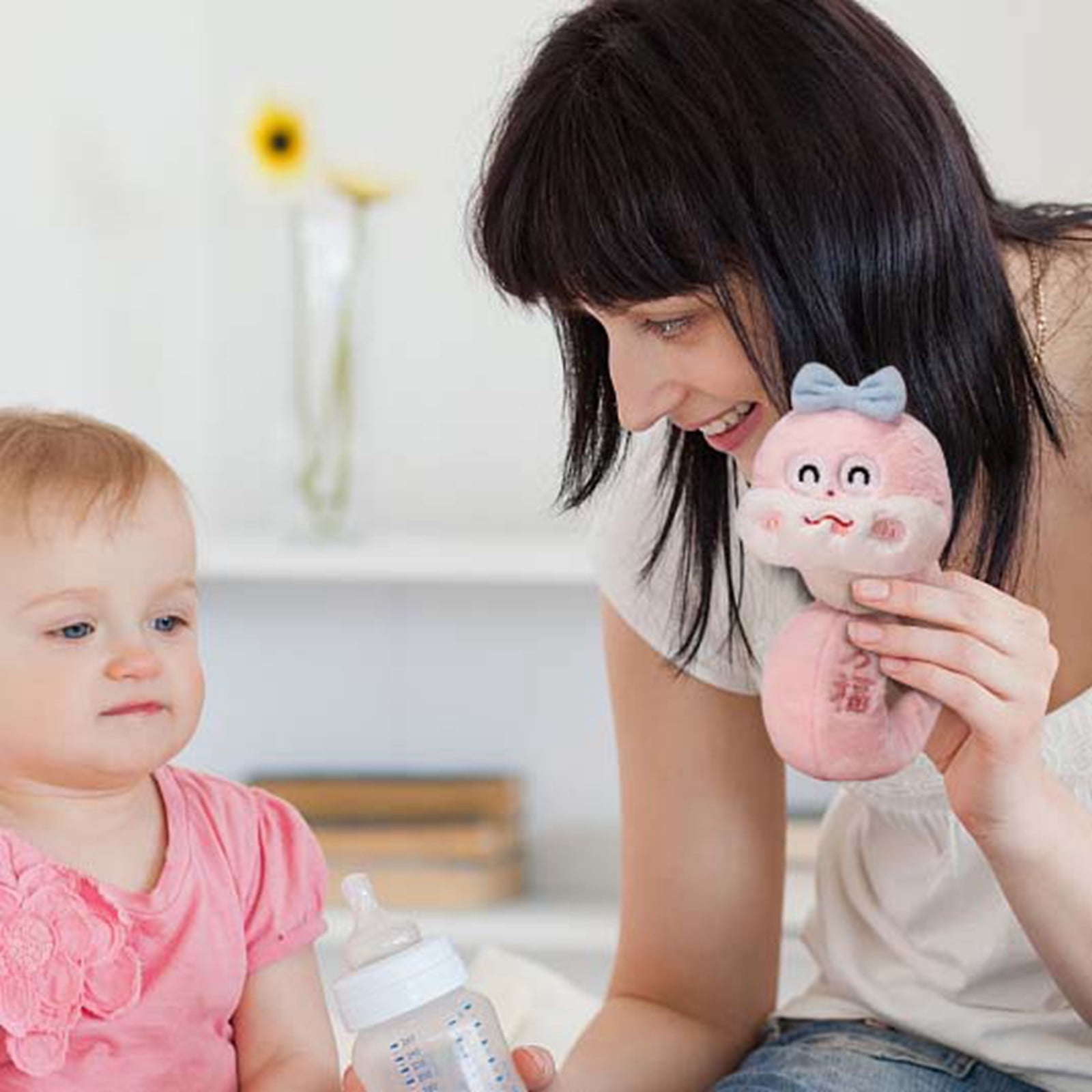 Cute Baby Toy Rattle Ring Soft Teething Toy For And Toddlers Game for 3 ...