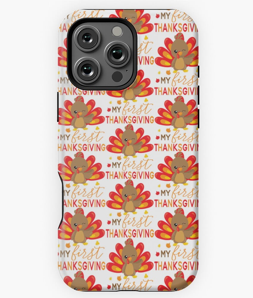Cute Baby's First Thanksgiving Phone Case for iPhone 16 15 14 13 12 11 ...