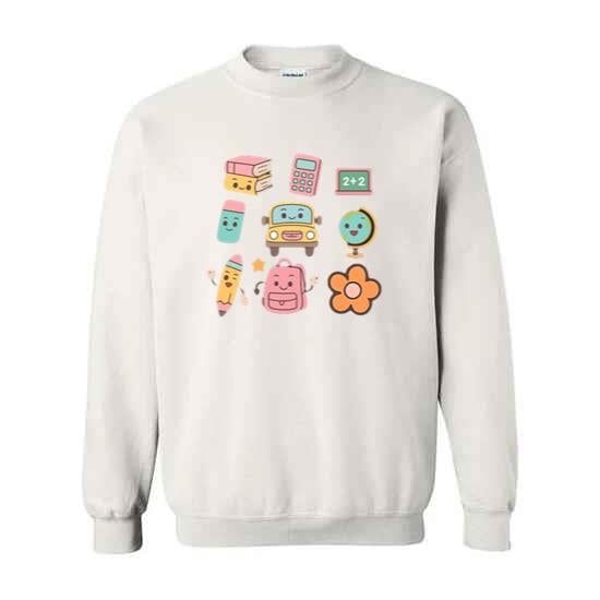 Cute Back To School Funny First Day Teacher Student Quote Sweatshirt up ...