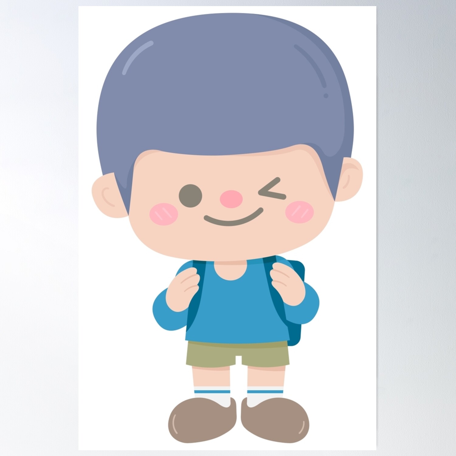 Cute Back To School In Children Style Cartoon Illustration Cute Boy ...