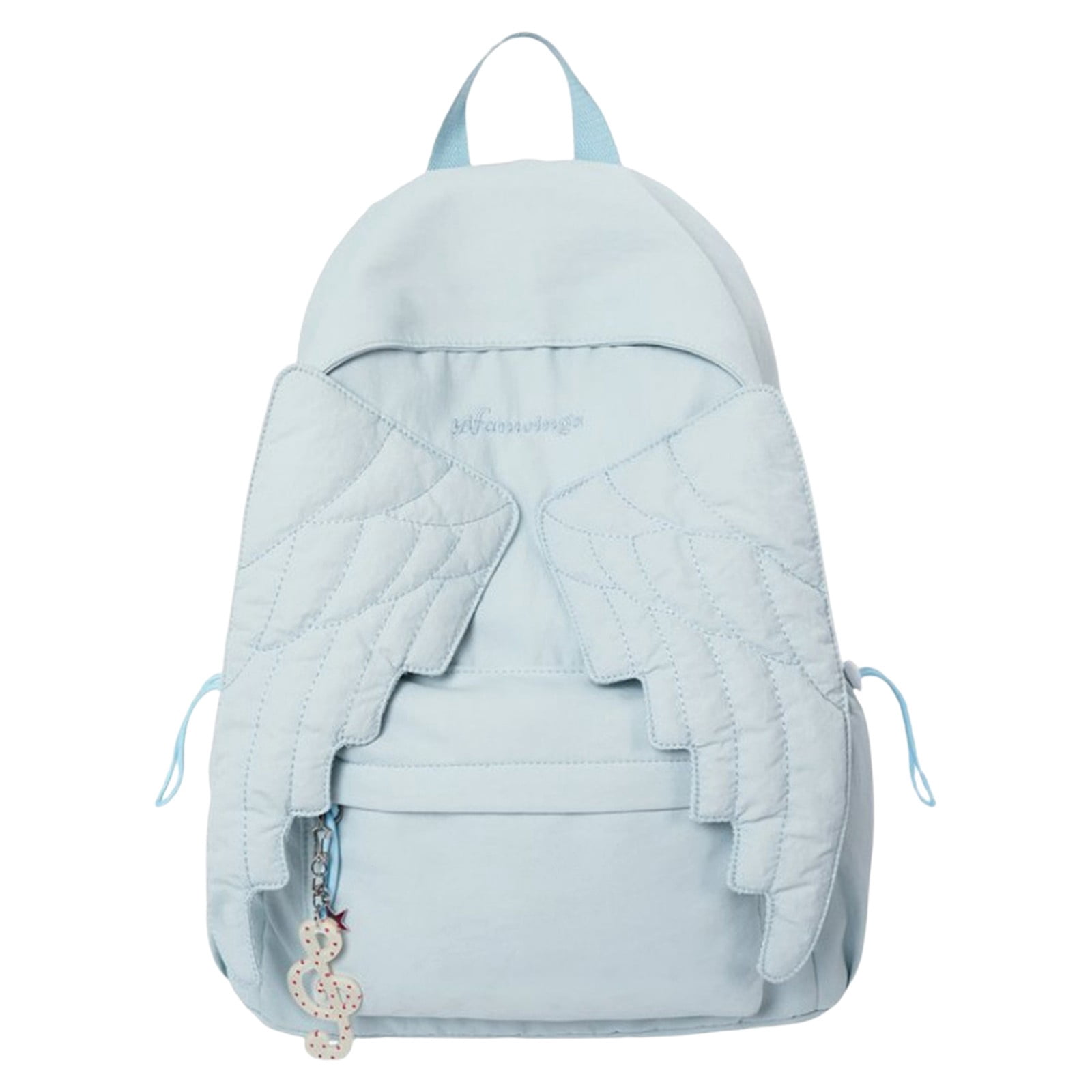 Cute Backpack Angel Wings Backpack, Large Capacity Canvas School Bag ...