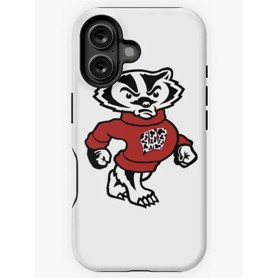 Cute Badger Character in Cow Print Fun Graphic iPhone Case for iPhone ...