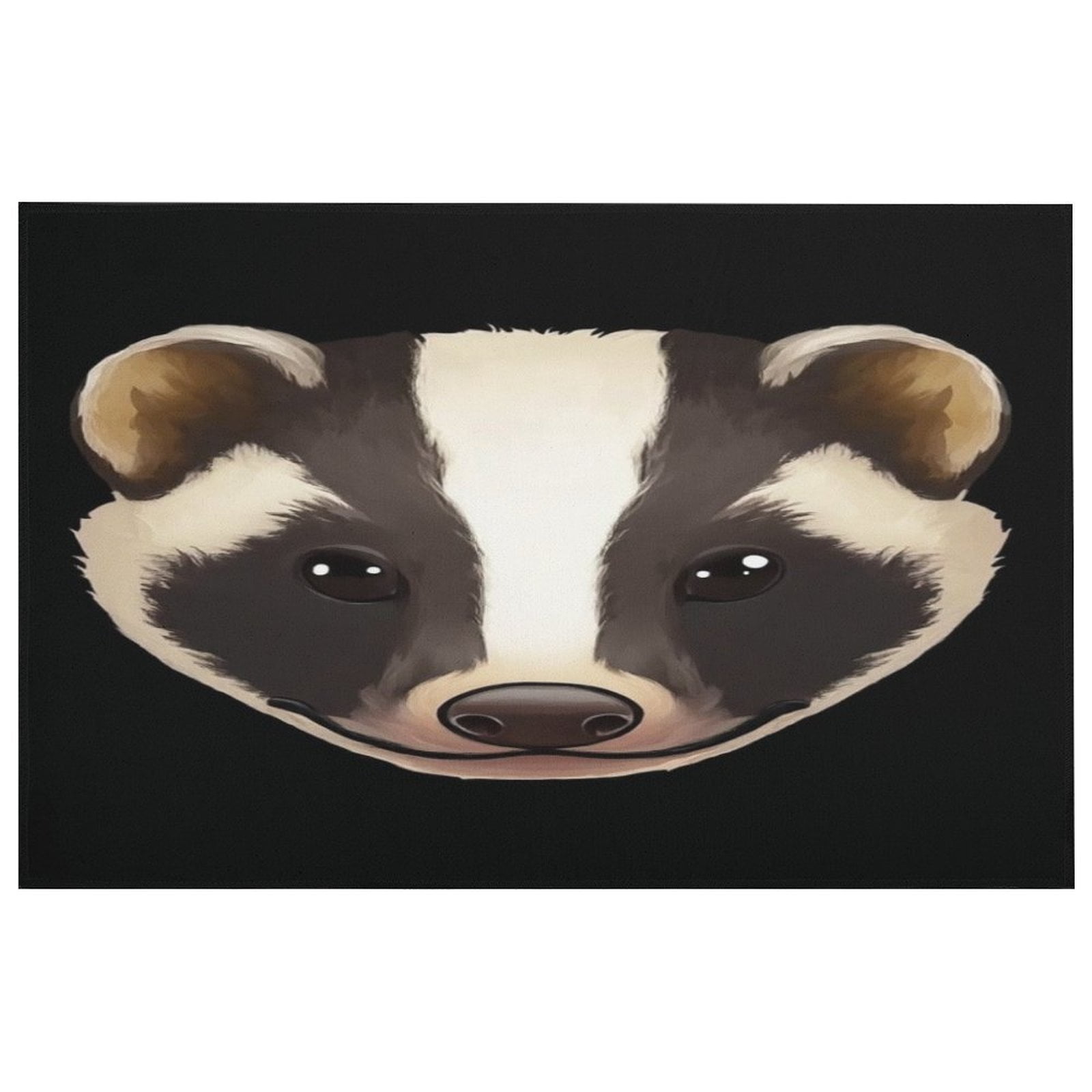Cute Badger Face Adult Home Decor Bedroom Living Room Crystal Velvet ...