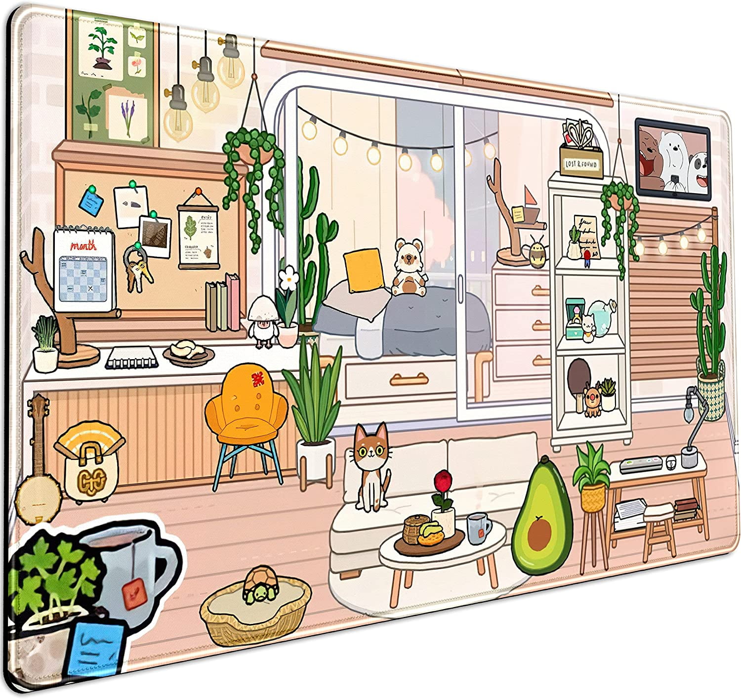 Cute Bakery Desk Mat Kawaii Mousepad, Cute Japanese Anime Street ...