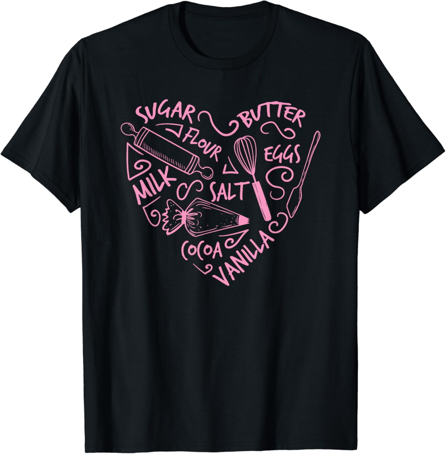 Cute Baking Gift T-Shirt Love Baking Cake Pastry Chef Tee - Walmart.com
