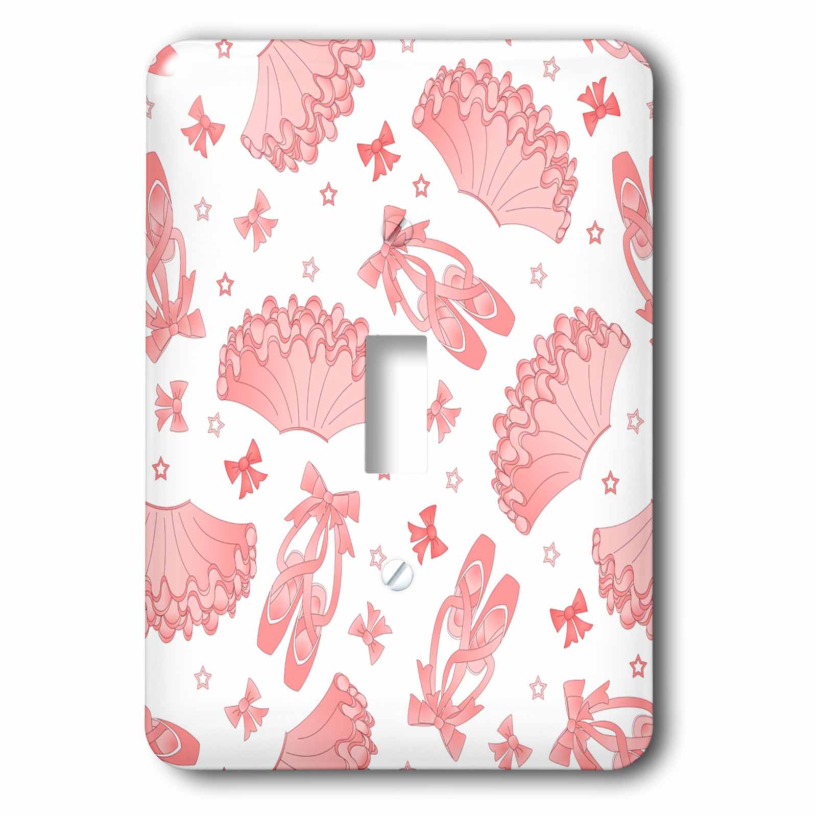 Cute Ballet Pattern Pink and White single toggle switch lsp-172119-1 ...