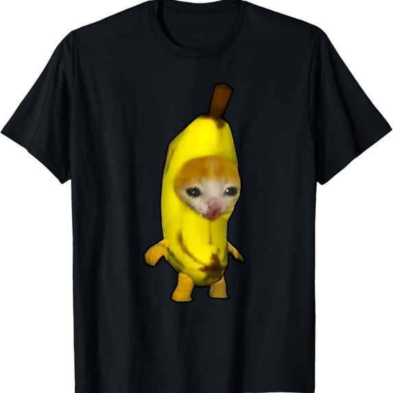 Cute Banana t Happy Bananat Meme Kitty t Lovers Meme T-shirt - Walmart.com