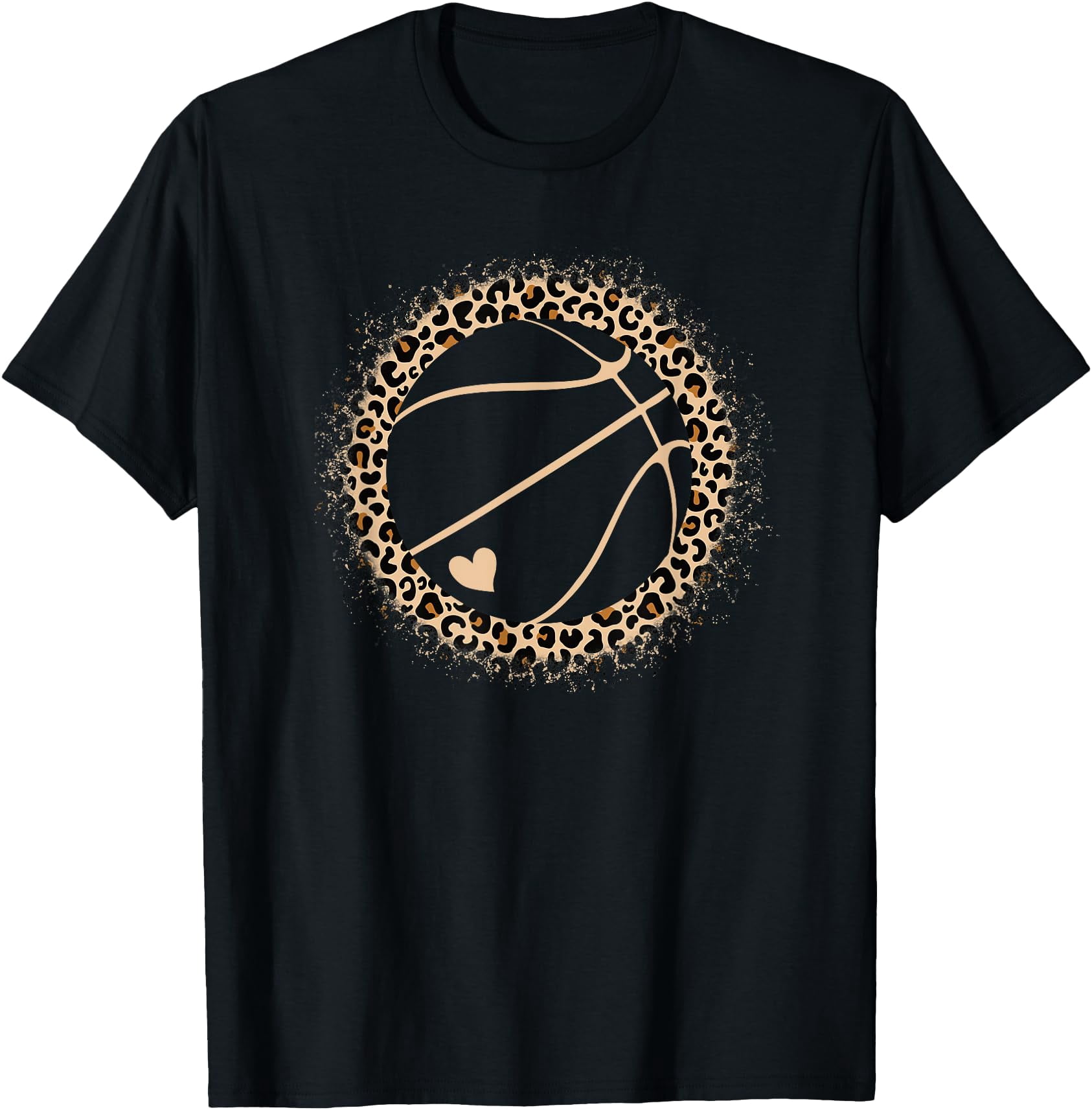 Cute Basketball Leopard Print Sport Lover Softstyle T-Shirt for Men ...