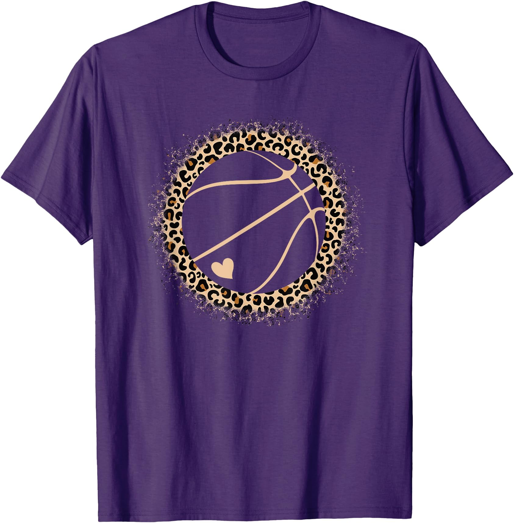 Cute Basketball Leopard Print Sport Lover Softstyle T-Shirt for Men ...