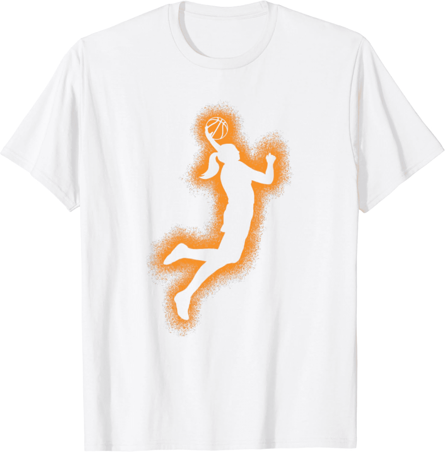 Cute Basketball Player Print Women Girls Basketball T-Shirt100% cotton ...