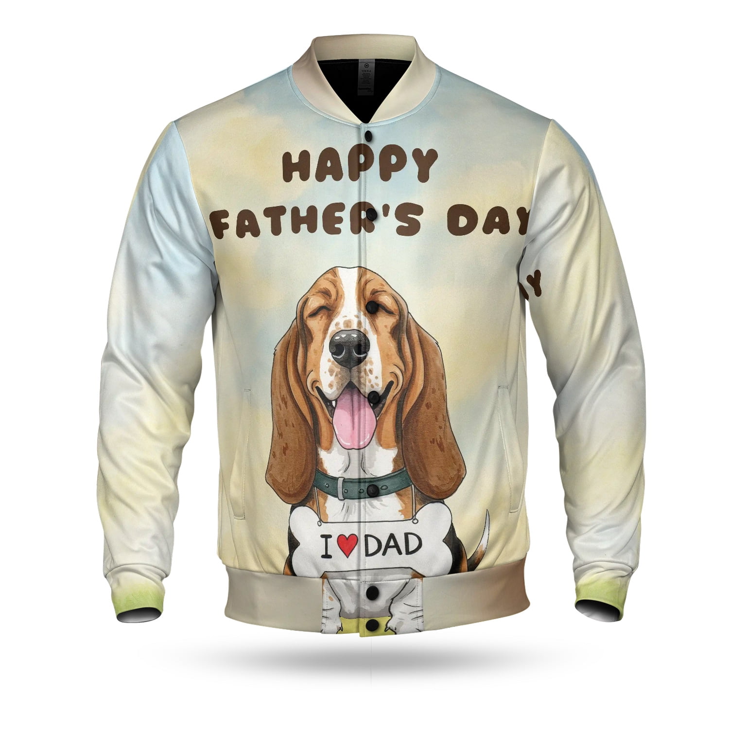 Cute Basset Hound Loves Dad Happy Father's Day All Over Print 3D ...
