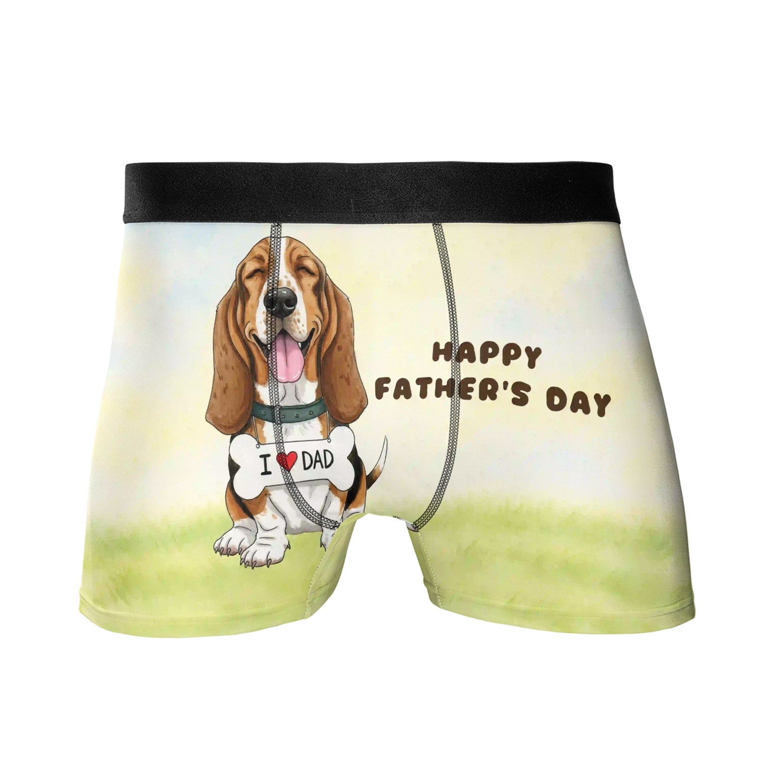 Cute Basset Hound Loves Dad Happy Father's Day All Over Print Boxer ...