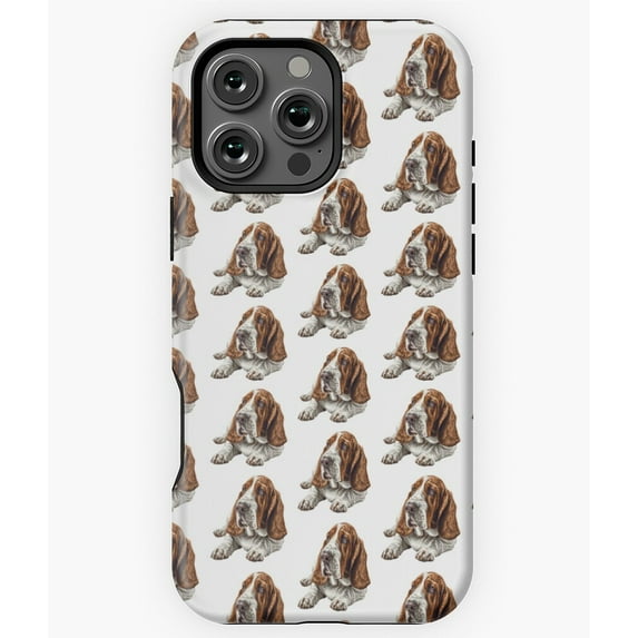 Cute Basset Hound Taking it Easy Phone Case for iPhone 16 15 14 13 12 ...