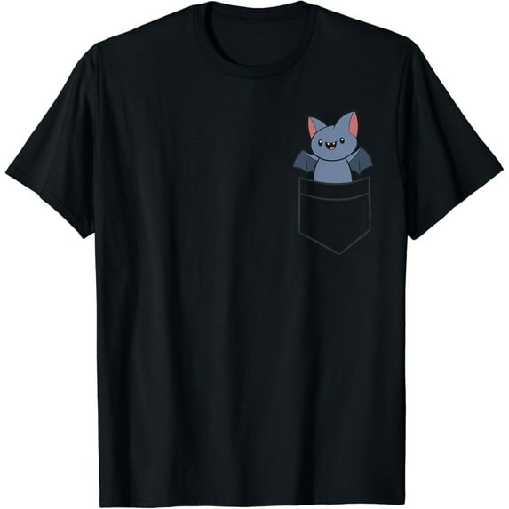 Cute Bat Funny Bat In a Pocket T-Shirt - Walmart.com
