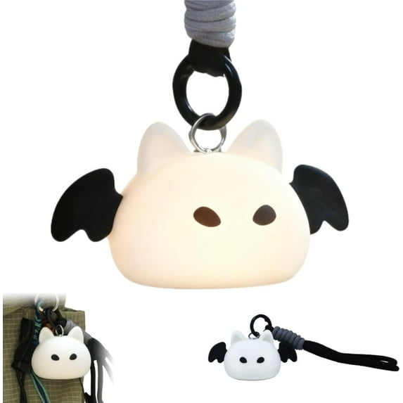 Cute Bat Night Light Pendant,Portable Bat Silicone Night Light USB-C ...