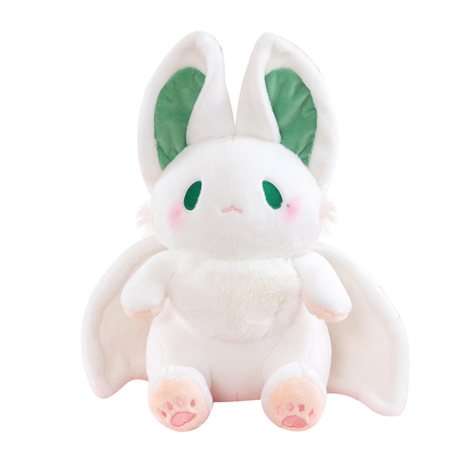 Cute Bat Rabbit Plush Toy - Soft White Bunny with Long Ears, Bat Wings ...