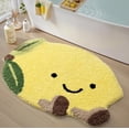 Cute Bathroom Rugs, Funny Fruit Rug, Soft Plush Fluffy Yellow Bath Mat ...