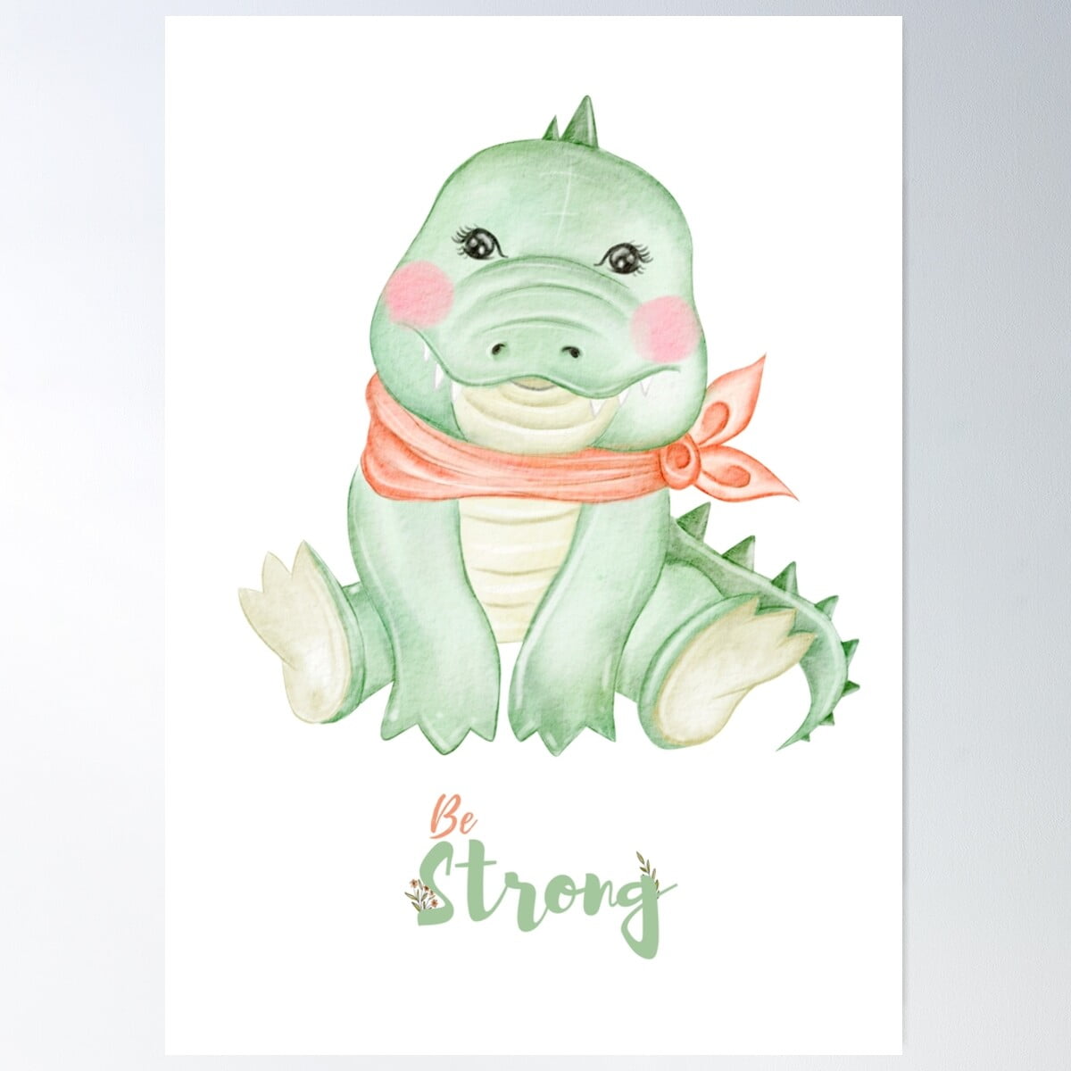 Cute Be Strong Poster Wall Art, Modern Wall Decor For Living Room ...