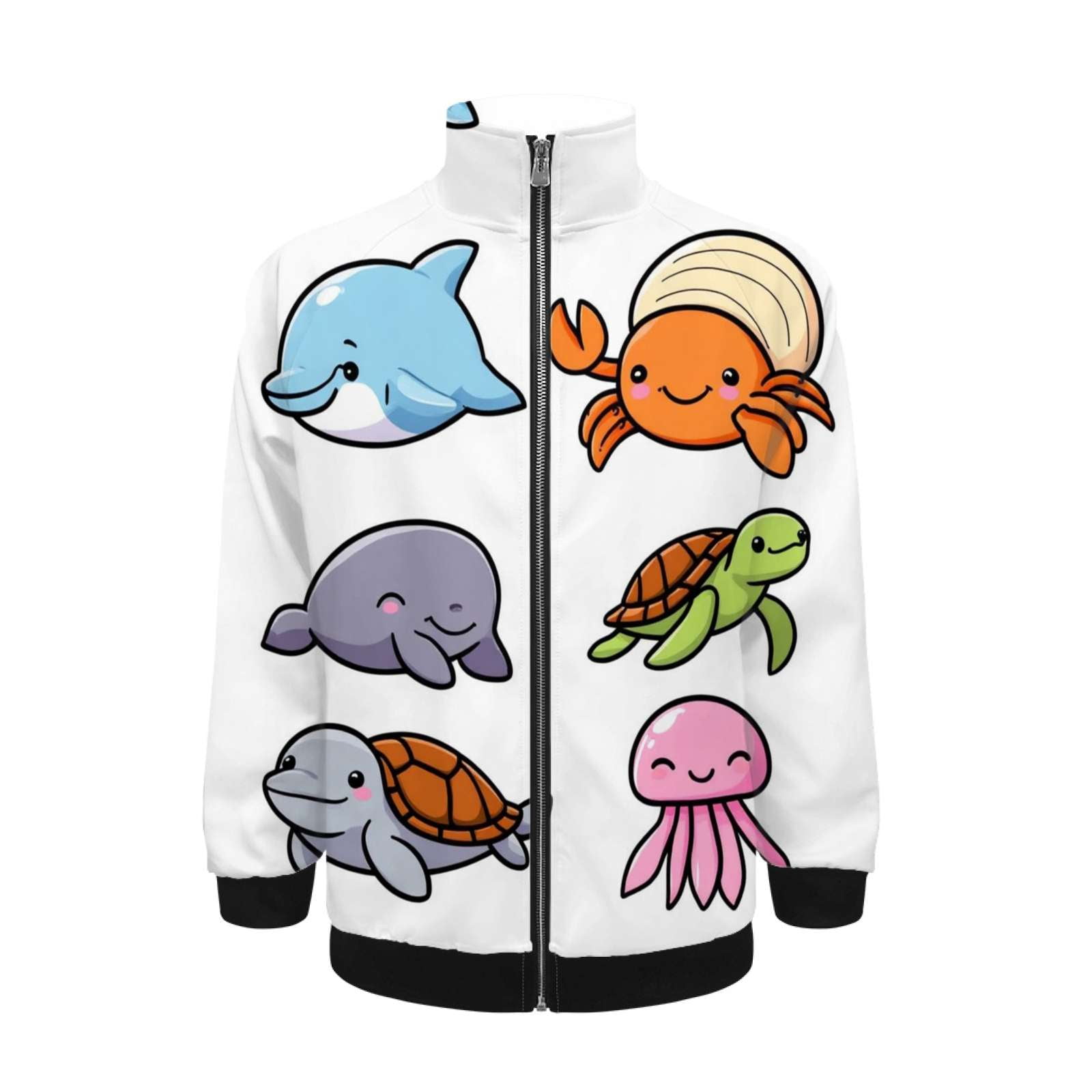 Cute Beach Animals Jacket Men's Street Cool Long Sleeves Coat ...