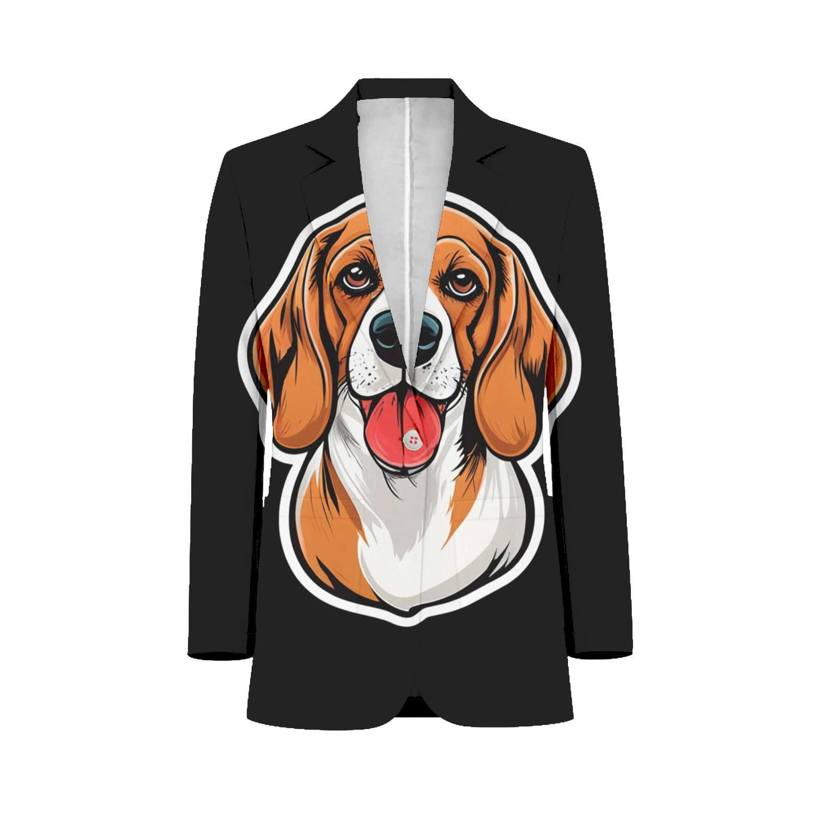 Cute Beagle Face Men's Suit Blazer Casual Party Wear Slim Fit Suit ...