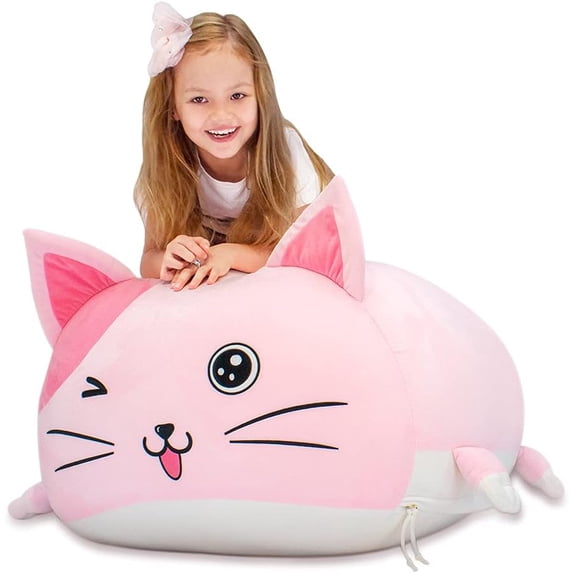 Cute Bean Bag Chair for , Stuffed Storage Beanbag Chairs for Girls Room ...