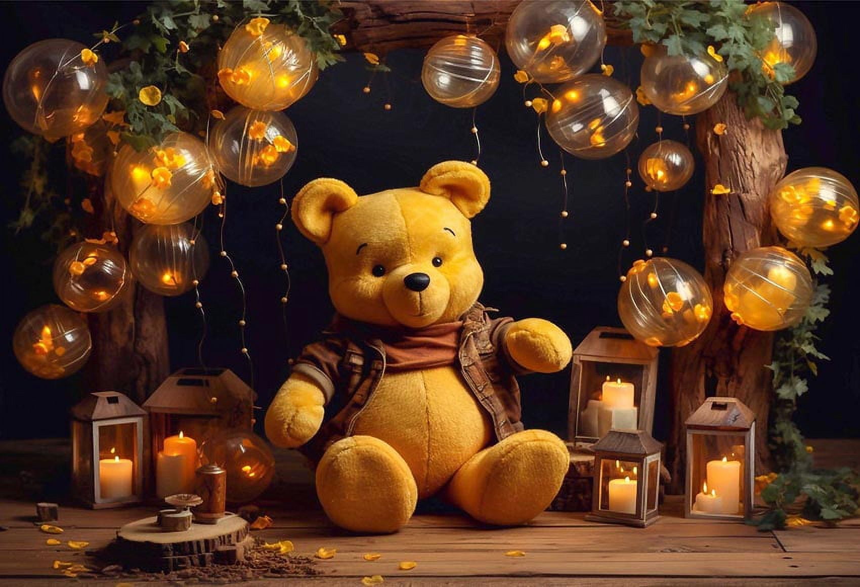 Cute Bear Balloon Baby Girl Boy Birthday Party Cake Smash Portrait r ...